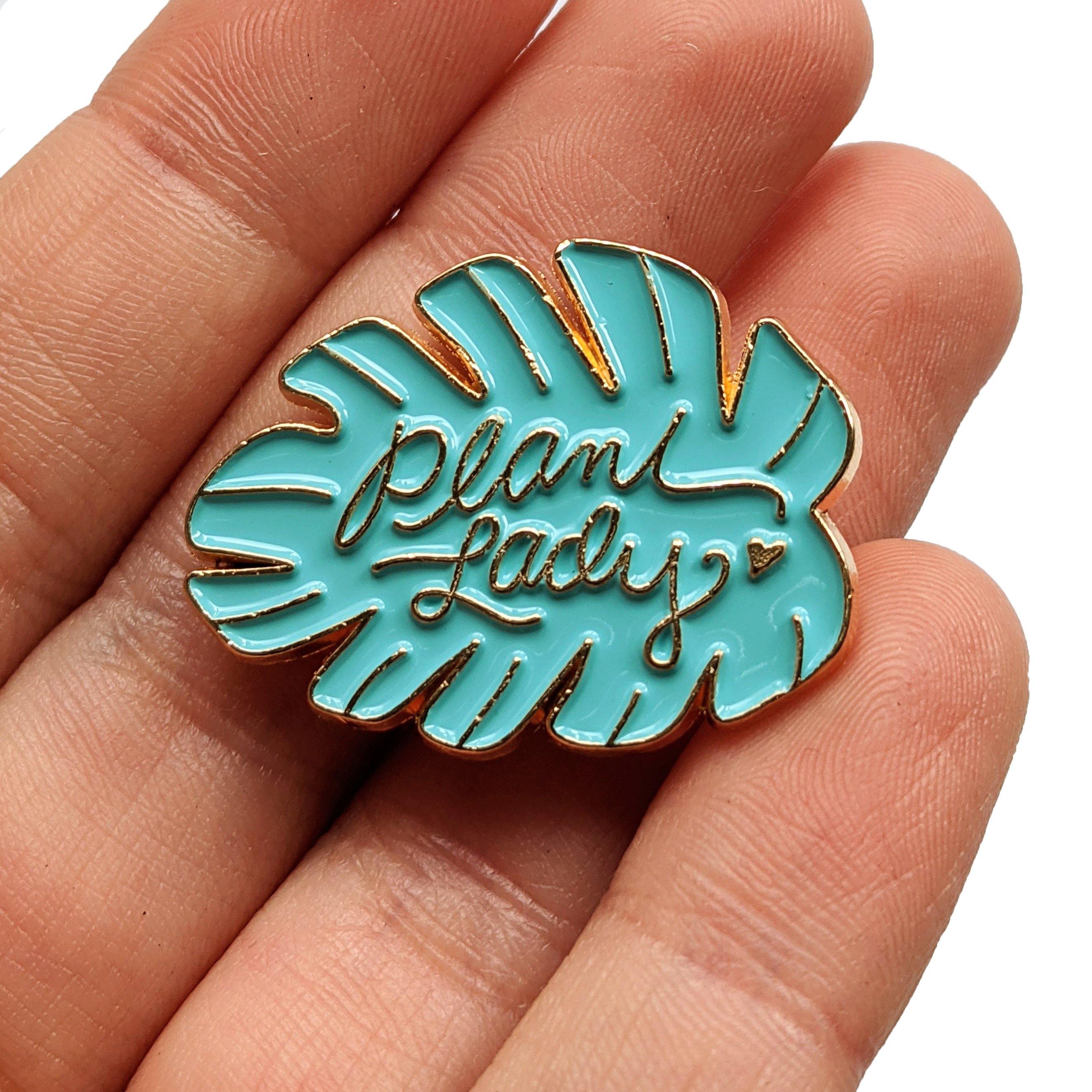 Monstera Plant Lady Enamel Pin | Plant Themed Gifts – Windy City Aquariums